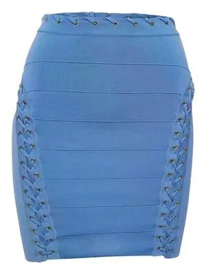 Elisabetta Franchi Knitted Pencil Skirt - Blue