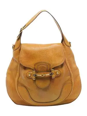 Gucci Leather Top Handle Bag - Brown