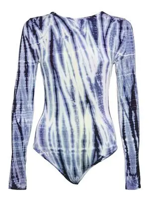 NINETY PERCENT Tie-dye Bodysuit - Blue