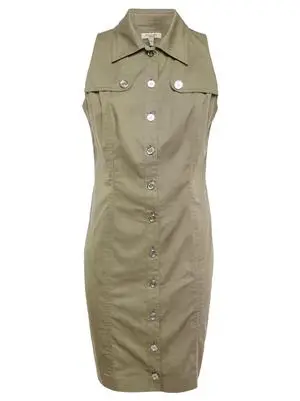 Burberry Cotton Button-front Dress - Green