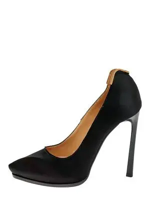 LANVIN 120mm Leather Heeled Pumps - Black