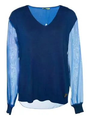 VERSACE Sheer-Sleeve Sweater