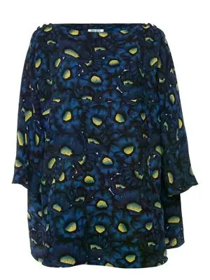 Kenzo Abstract-pattern Print Blouse - Blue