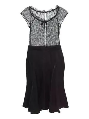 Dolce & Gabbana Lace A-line Skirt Dress - Black