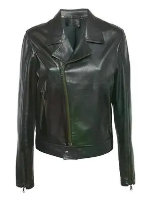 PRADA Leather Zip-Up Jacket