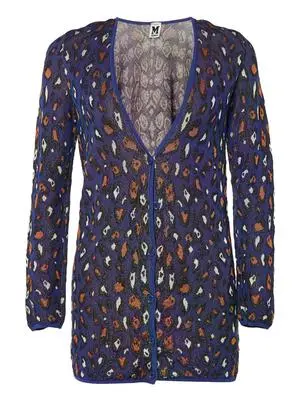 Missoni Patterned Intarsia Cardigan - Purple