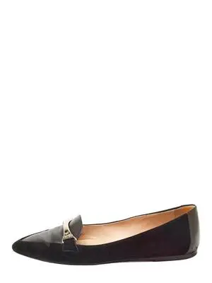 TOD'S Suede Bar-detail Loafers - Black