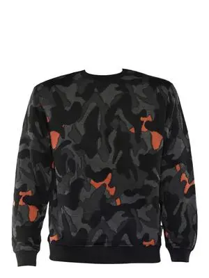 Emporio Armani Camouflage-pattern Sweater - Black