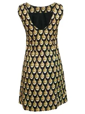 Versace Geometric-pattern Mini Dress - Black