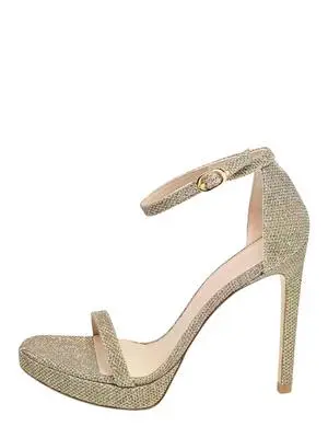 STUART WEITZMAN 120mm Lurex Sandals - Gold