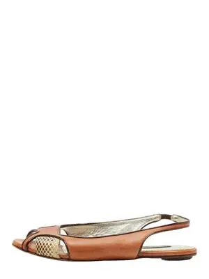 DOLCE & GABBANA Leather Slingback Sandals