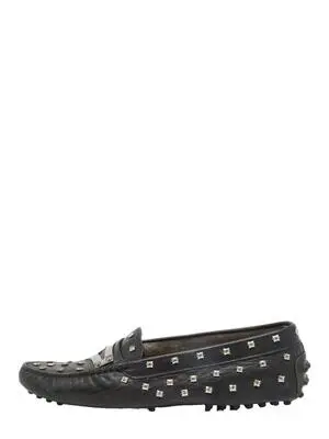 TOD'S Leather Penny Loafers - Black