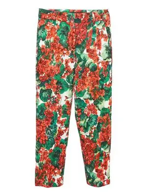 Dolce & Gabbana Floral-print Trousers - Red
