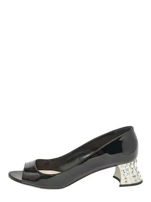 Miu Miu 45mm Crystal-embellished Heel Sandals - Black