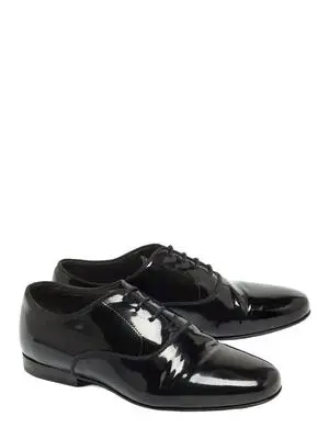 LANVIN Leather Lace-up Oxford Shoes - Black