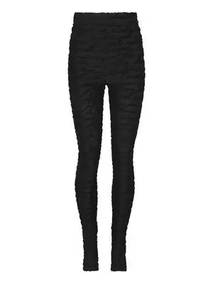 Balmain Jacquard Knit Leggings - Black