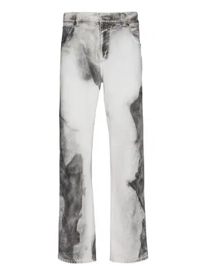 Balmain Regular-fit Jeans With Moon Print - White