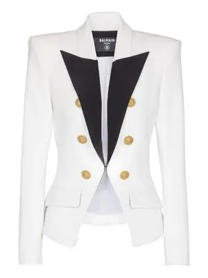 Balmain Six-button Fitted Jacket - White