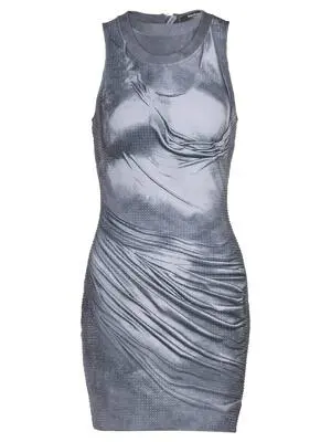 Balmain Halterneck Strass Dress - Grey