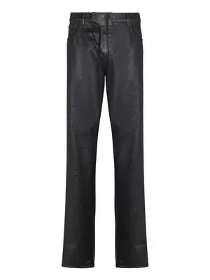 Balmain Regular-fit Coated Jeans - Black