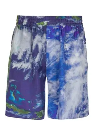 Balmain Printed Silk Shorts - Multicolor