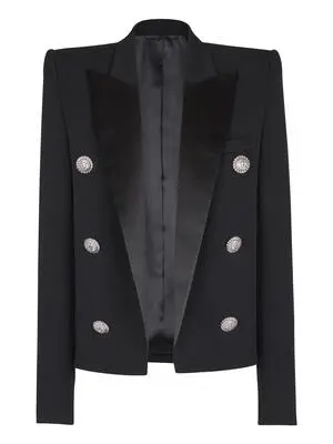 Balmain Lion Button Spencer Jacket - Black