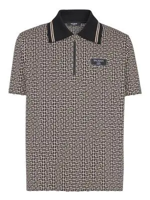 Balmain Monogram Polo - Black