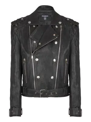 BALMAIN Biker Leather Jacket