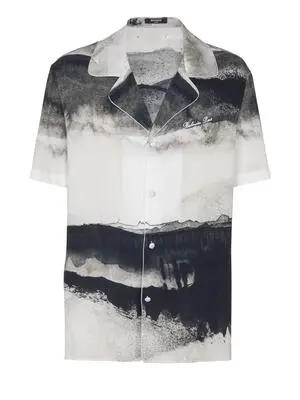 Balmain Pyjama Shirt With Moon Print - White