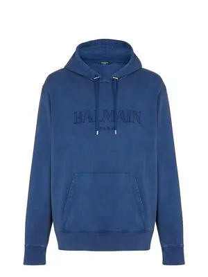 Balmain Embroidered Hoodie - Navy