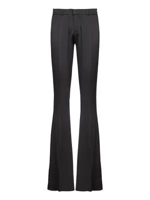 Balmain Tailored Bootleg Grain De Poudre Trousers - Black
