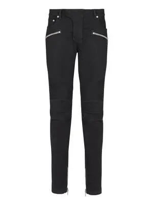 Balmain Slim-fit Biker Jeans - Black