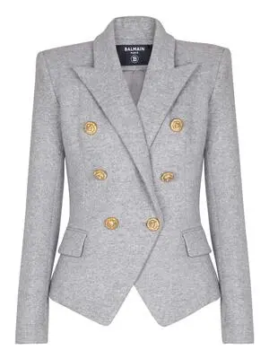 Balmain Cotton Knit Jacket - Grey