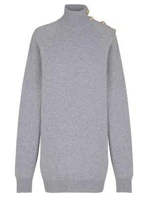 Balmain Short Cashmere Jumper Dress - Grey