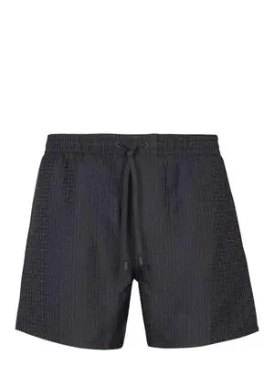 Balmain Monogrammed Swim Shorts - Black