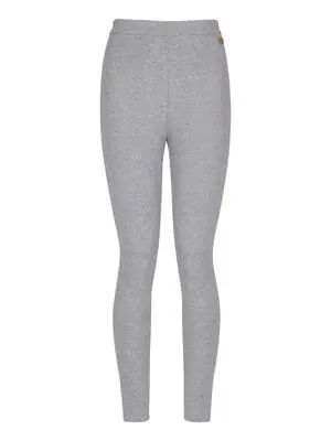 Balmain Cotton Knit Leggings - Grey