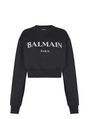 BALMAIN Printed Crew-Neck Sweatshirt