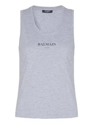 Balmain Printed Tank Top - Grey