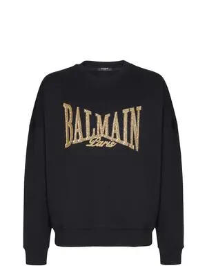 Balmain Embroidered College Sweatshirt - Black