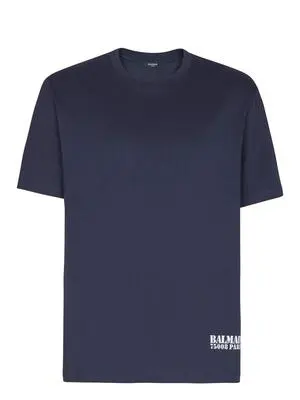 Balmain Small Stamp Printed T-shirt - Navy