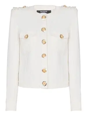 Balmain Cotton Canvas Jacket - White