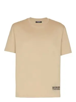 Balmain Small Stamp Printed T-shirt - Beige