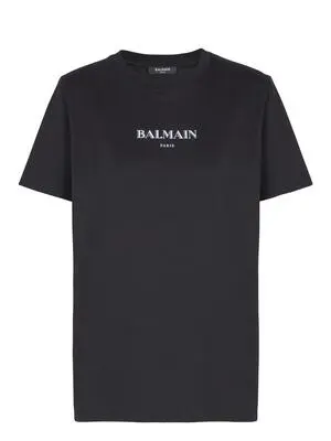 Balmain T-shirt With Paris Logo - Black