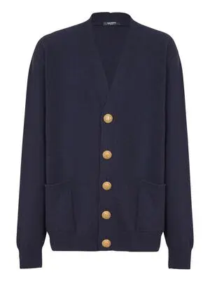 Balmain Eco-cashmere Cardigan - Navy