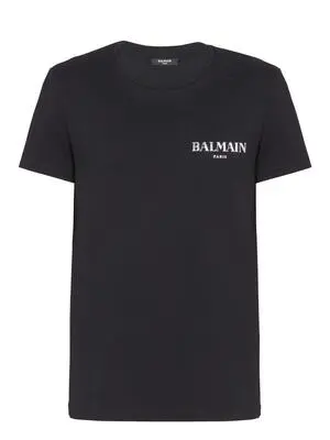 Balmain T-shirt With Vintage Gel Logo - Black