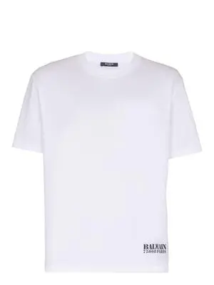 Balmain Small Stamp Printed T-shirt - White