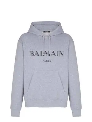 Balmain Printed Hoodie - Grey