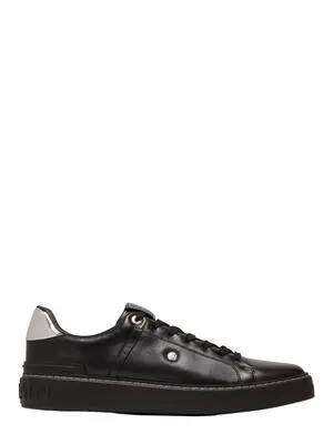 Balmain B-court Calfskin Trainers - Black