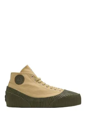 Balmain Riff Low Canvas Sneakers Beige