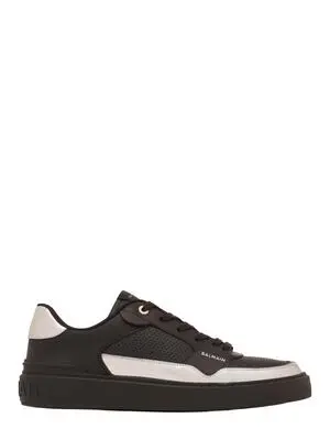 Balmain B-court Flip Leather Trainers - Black